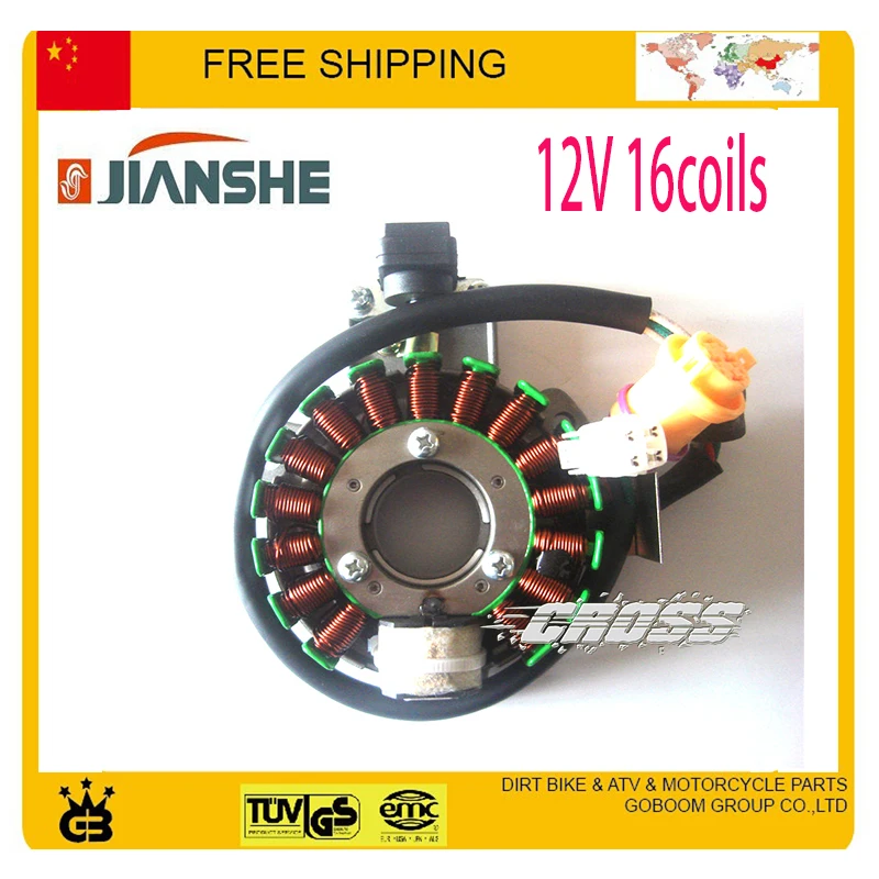 Loncin-estator JIANSHE ATV, bobina de Magneto de 250CC, QUAD ATV250-5 ...
