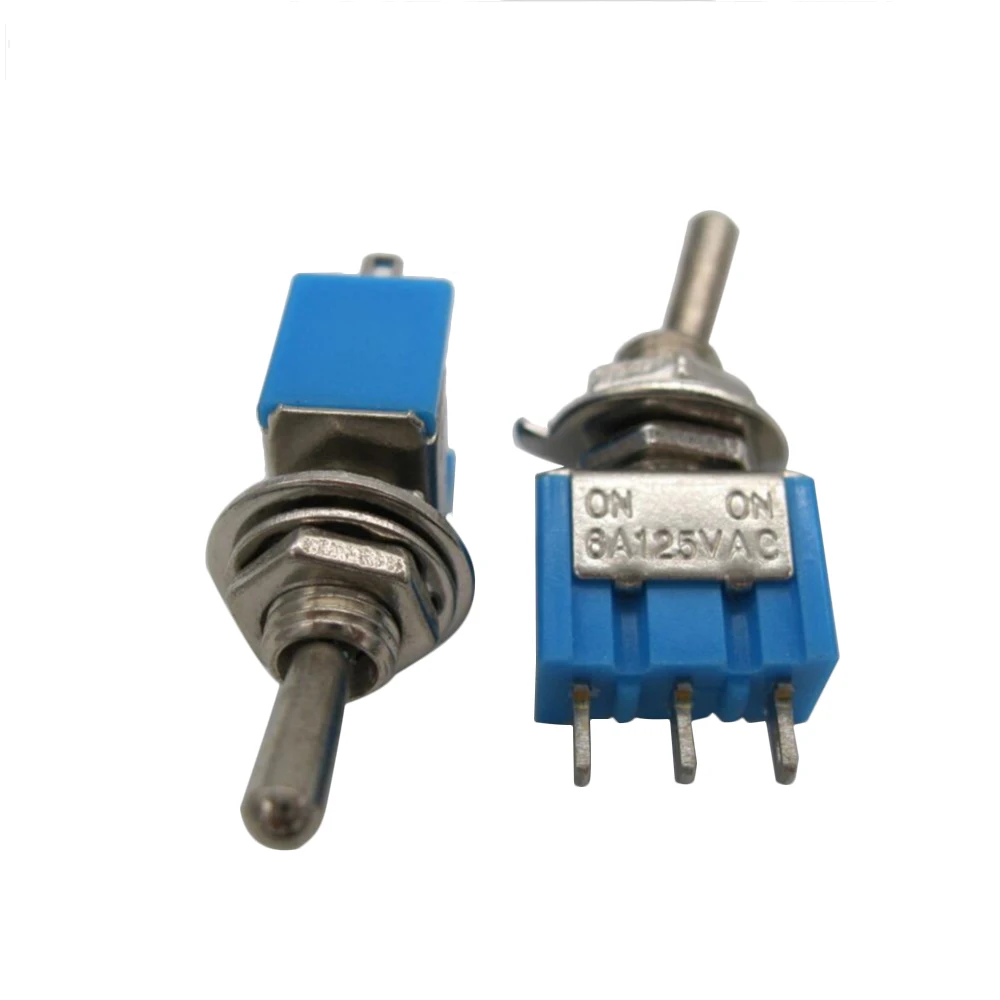 5pc-LOT-Blue-Mini-Switch-MTS-102-3-Pin-SPDT-ON-ON-6A-125VAC-Miniature ...