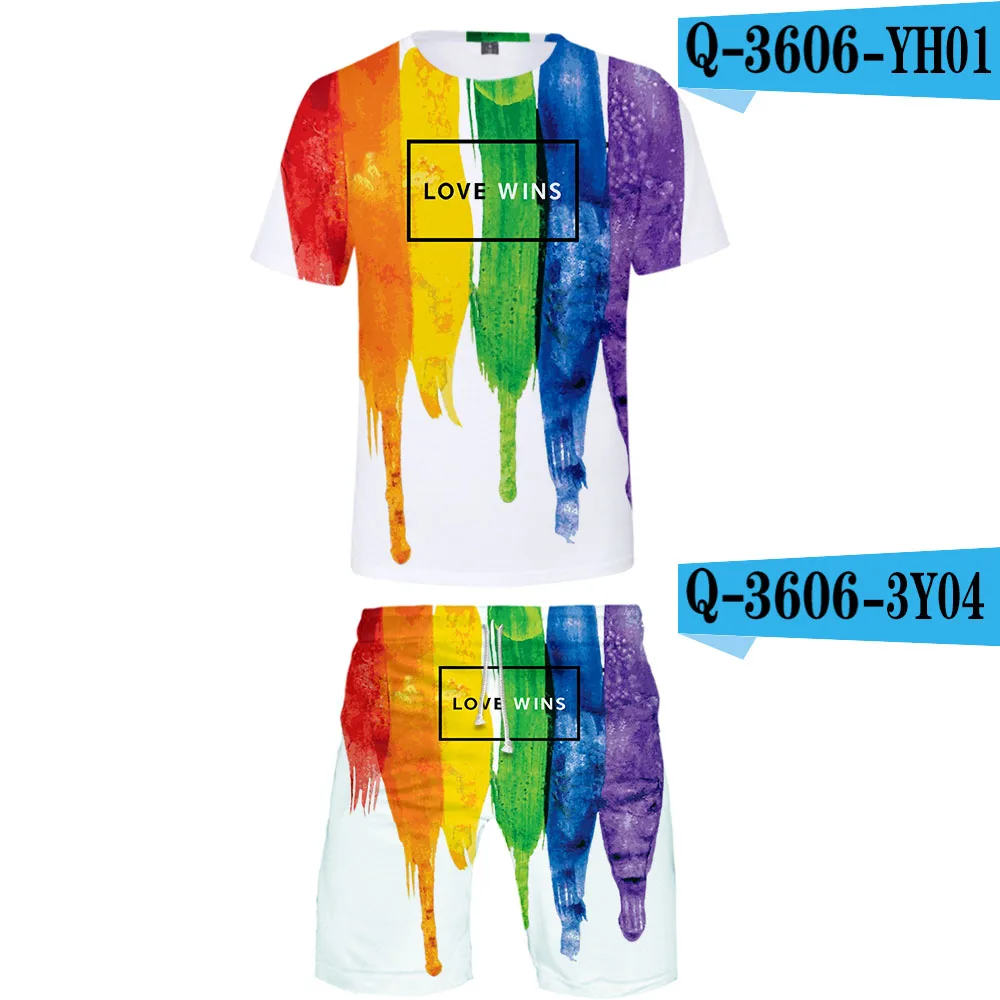 LGBT Pride Printed 2-Piece Outfit Set (Shirt & Shorts) - Queerks™