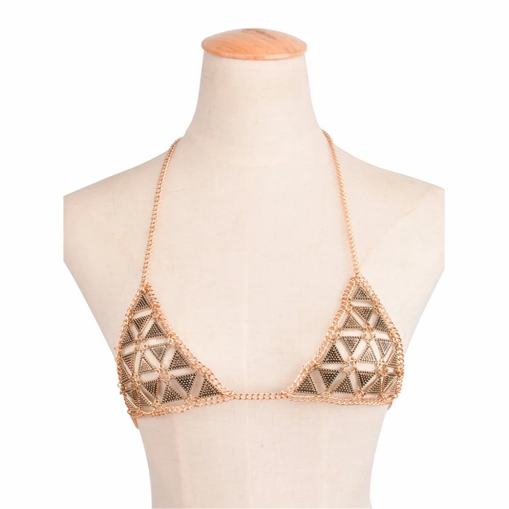 Women Bikini Body Chain Summer Brassiere Chain Breast Bra Chain Sexy ...