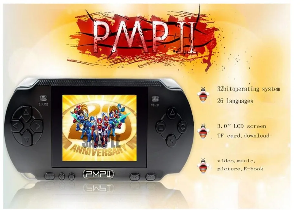 3.0'' Inch 32 Bit Portable Game Console Player Retro Games Handheld ...