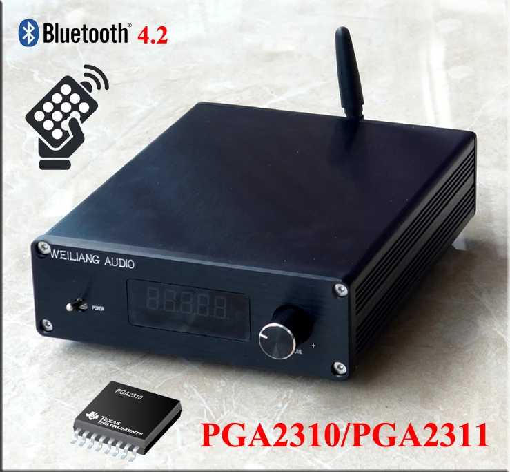 New Arrive Bluetooth 4.2 Pga2310 Pga2311 Pre Amplifier 3 Way Signal Analog Input With Remote ...