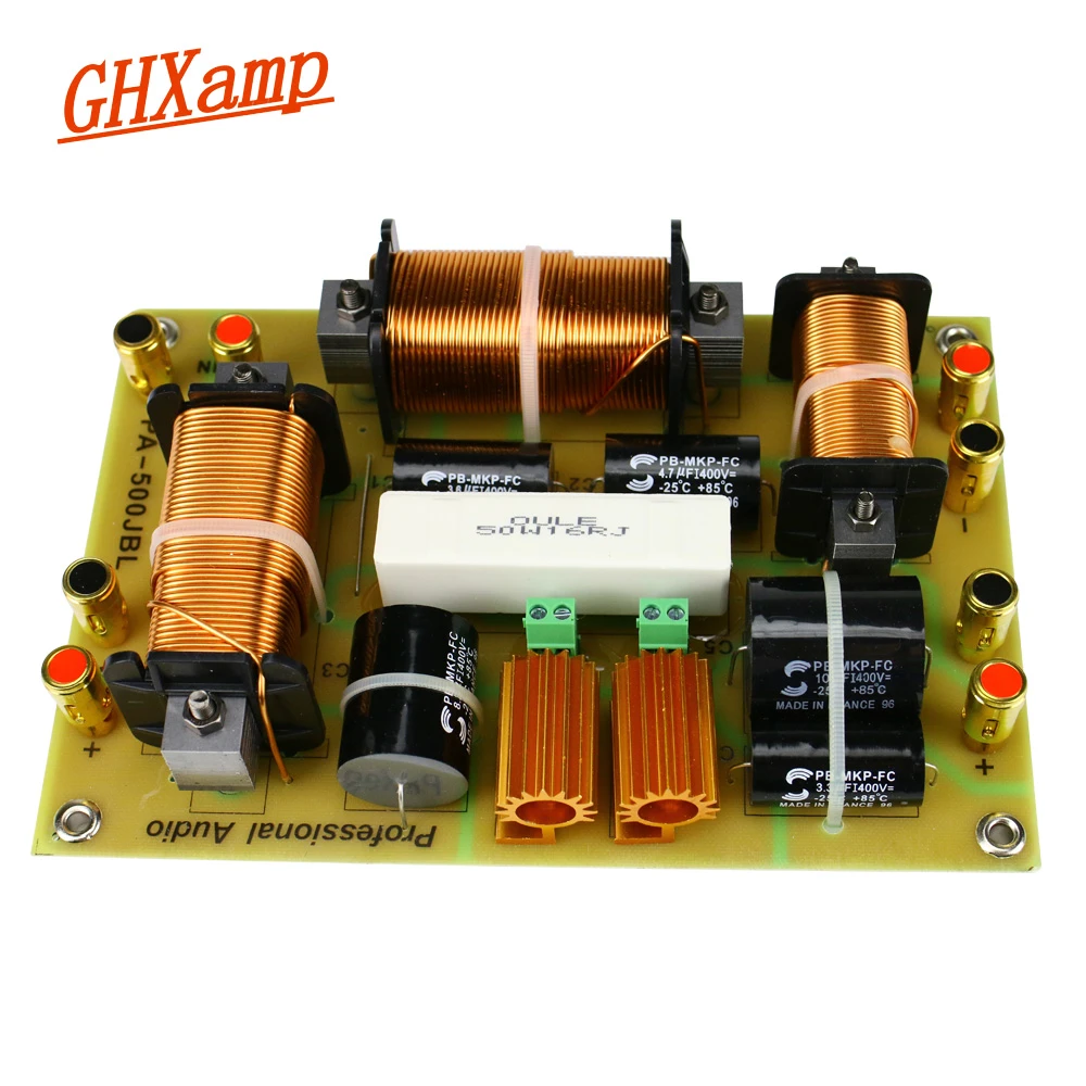 GHXAMP 2 Way Crossover 1500W Treble+ Dual Woofer Speaker Crossover ...