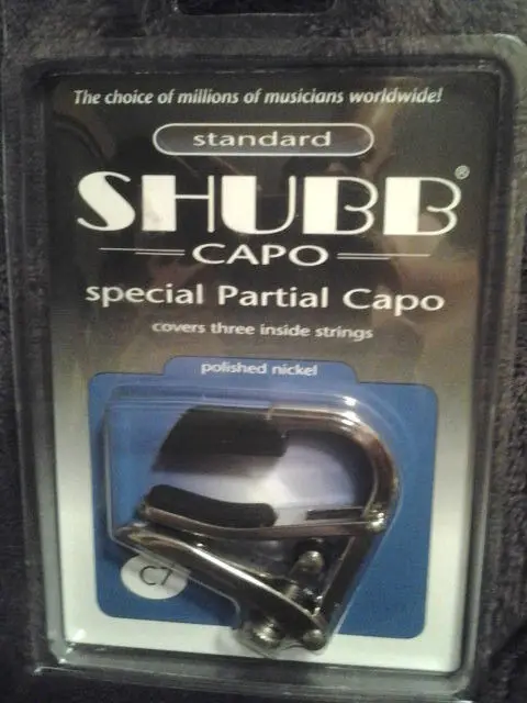 Shubb C7 Special Partial Guitar Capo Covers 3 inside Strings, Nickel ...