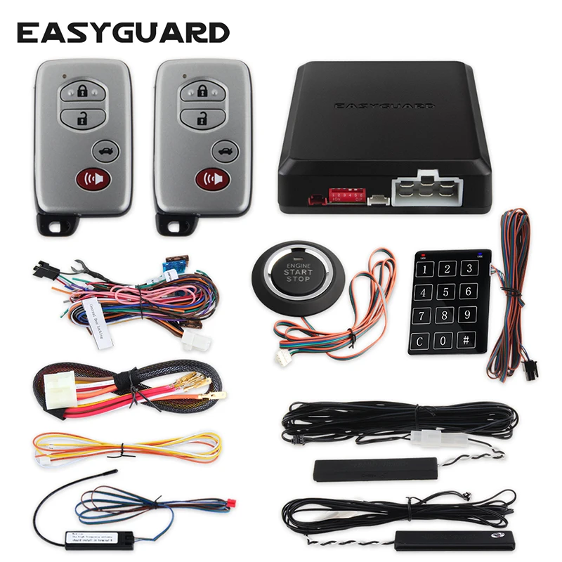 Easyguard Pke Car Alarm System Auto Start Push Button Start Touch ...