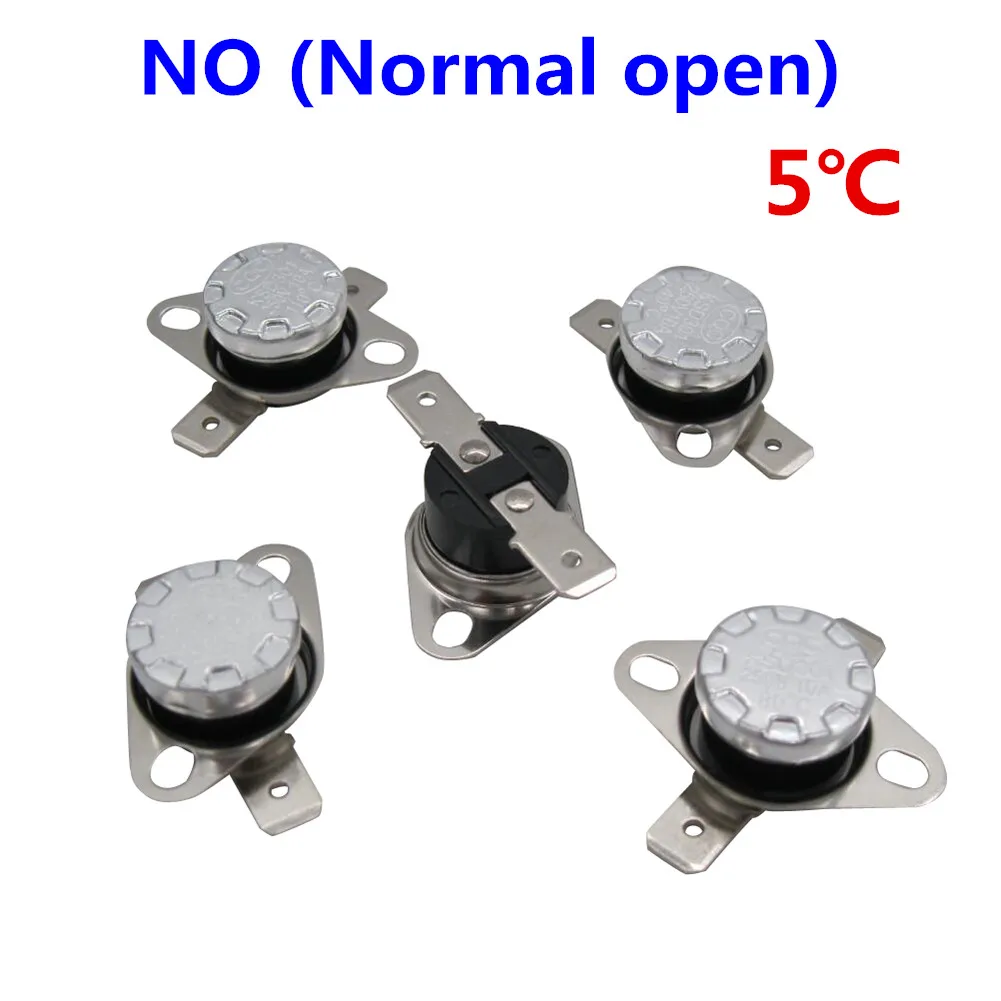 10pcs/lot Ksd301 10a250v 5 Degree Celsius (n.o.) Normally Open Temperature Control Switch ...
