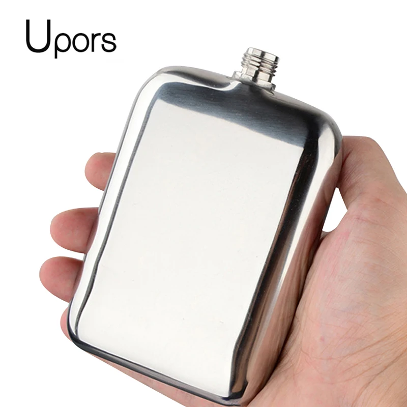 Upors Portable 6oz Pocket Hip Flask With Screw Cover Stainless Steel ...