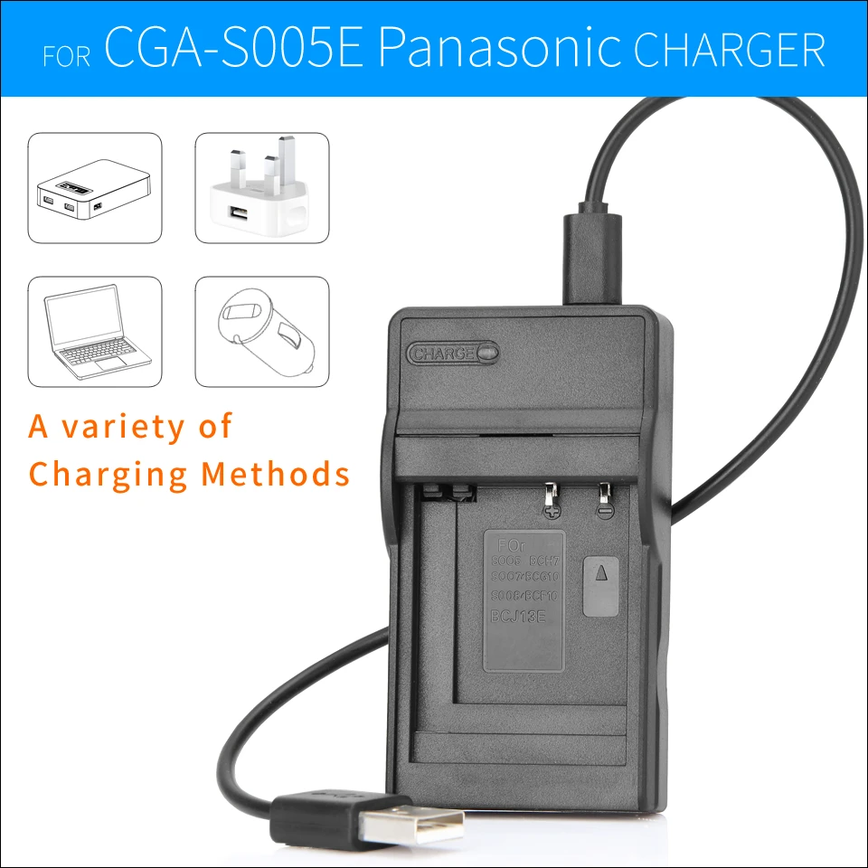 DMW-BCF10E-Battery-USB-Charger-for-PANASONIC-lumix-Camera-DMC-FS25-DMC ...