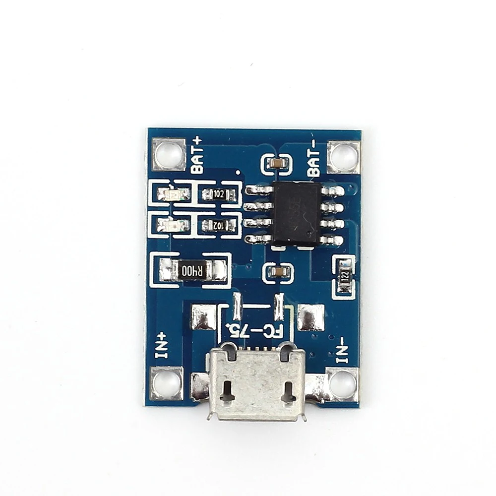 1Pcs/lot TP4056 5V 1A Micro USB Charger Module 18650 Lithium Battery ...