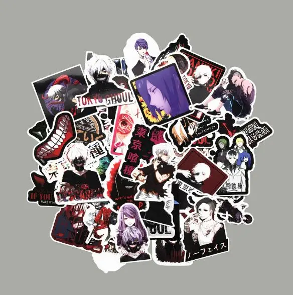 50 Pcs/set Cute Anime Tokyo Ghoul Sticker Decal for Phone Car Laptop ...