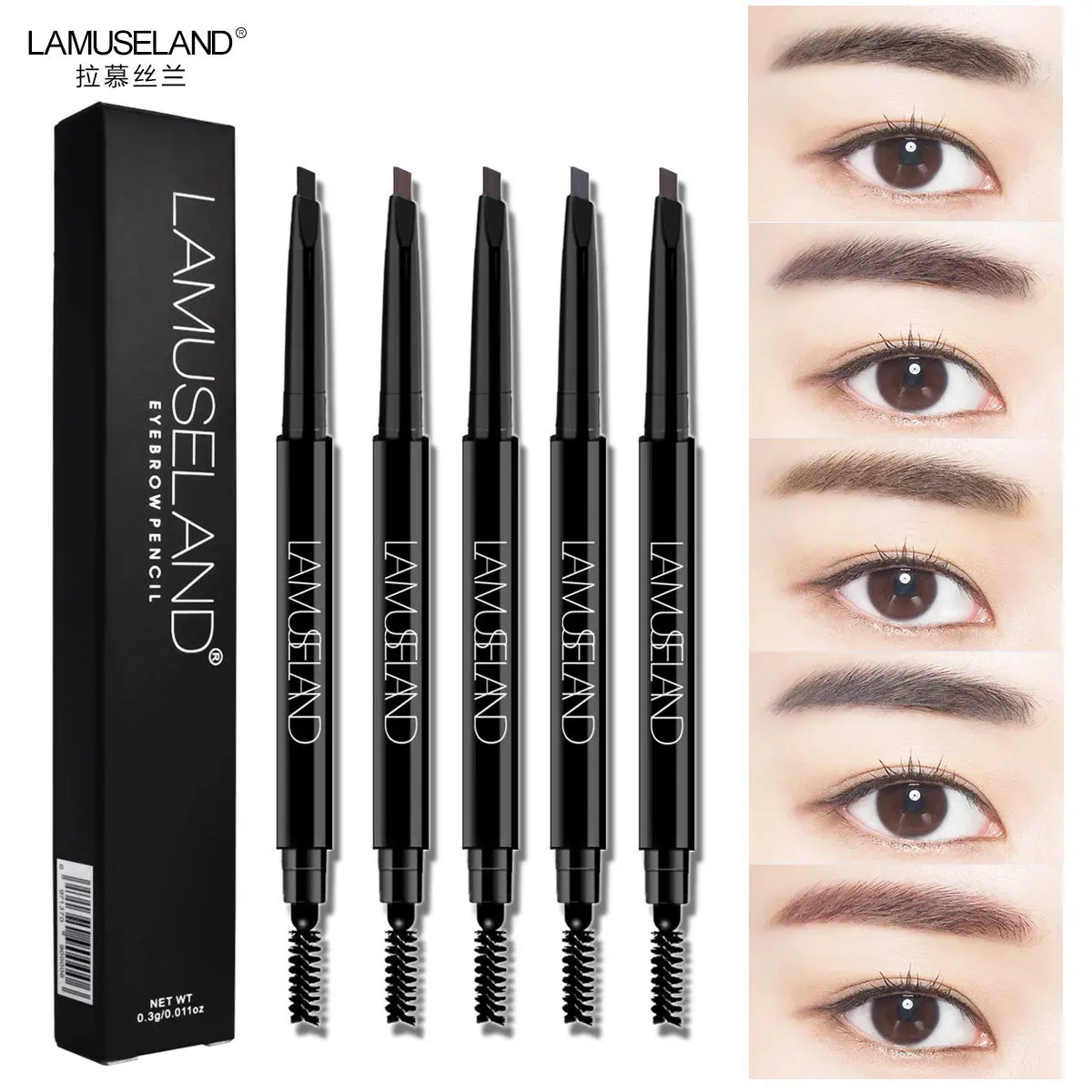 1 pcs Waterproof Longlasting Make up Black Brown Eyebrow Pencil Eye ...