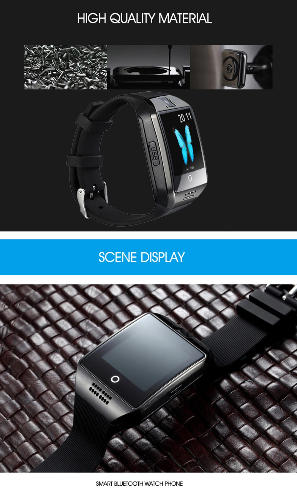 Original smart watch q18 plus mtk6572a ram 512 rom 4g apoyo Inducción ...