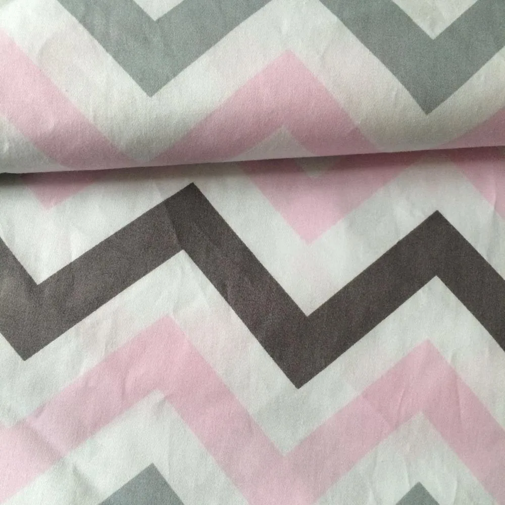 Hot Pink And Grey Chevron