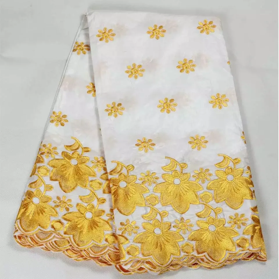 HLBR 4 7 White embroidery african BAZIN RICHE lace, african guinea ...