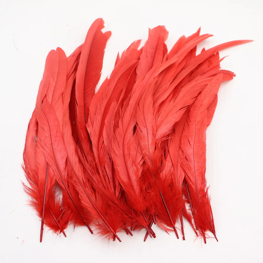 Beautiful Dyed red Rooster Tail Feathers Bridal Wedding Crafts ...