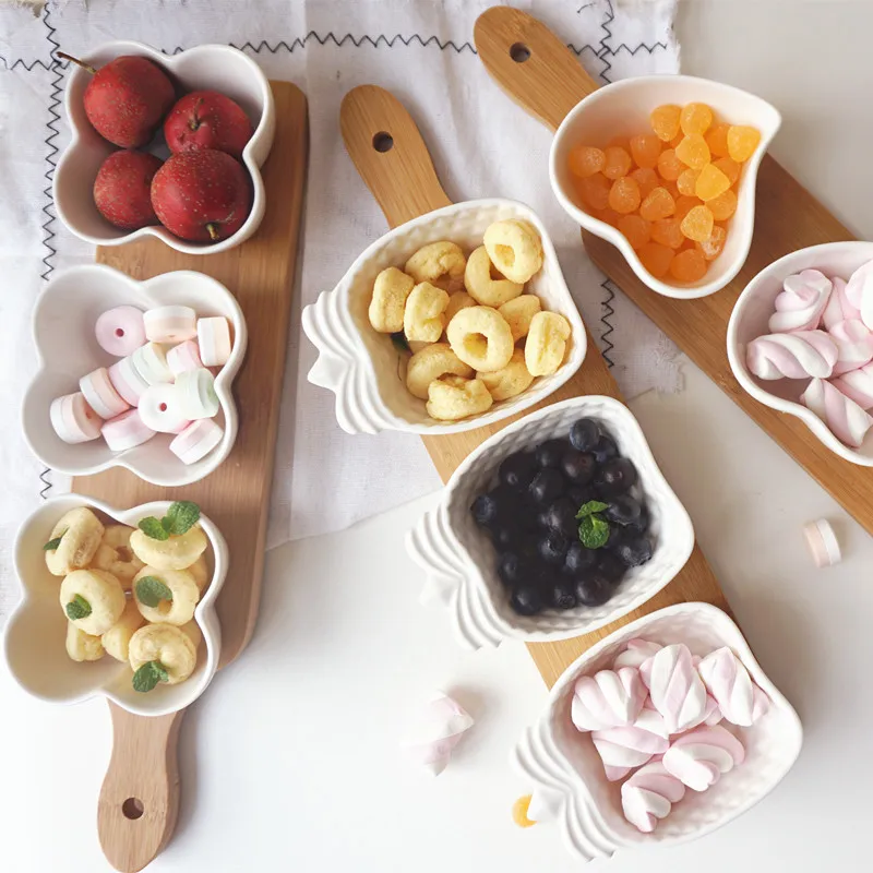 1 PCS Japanese creative ceramic plate snack fruit plate tray snack nut ...