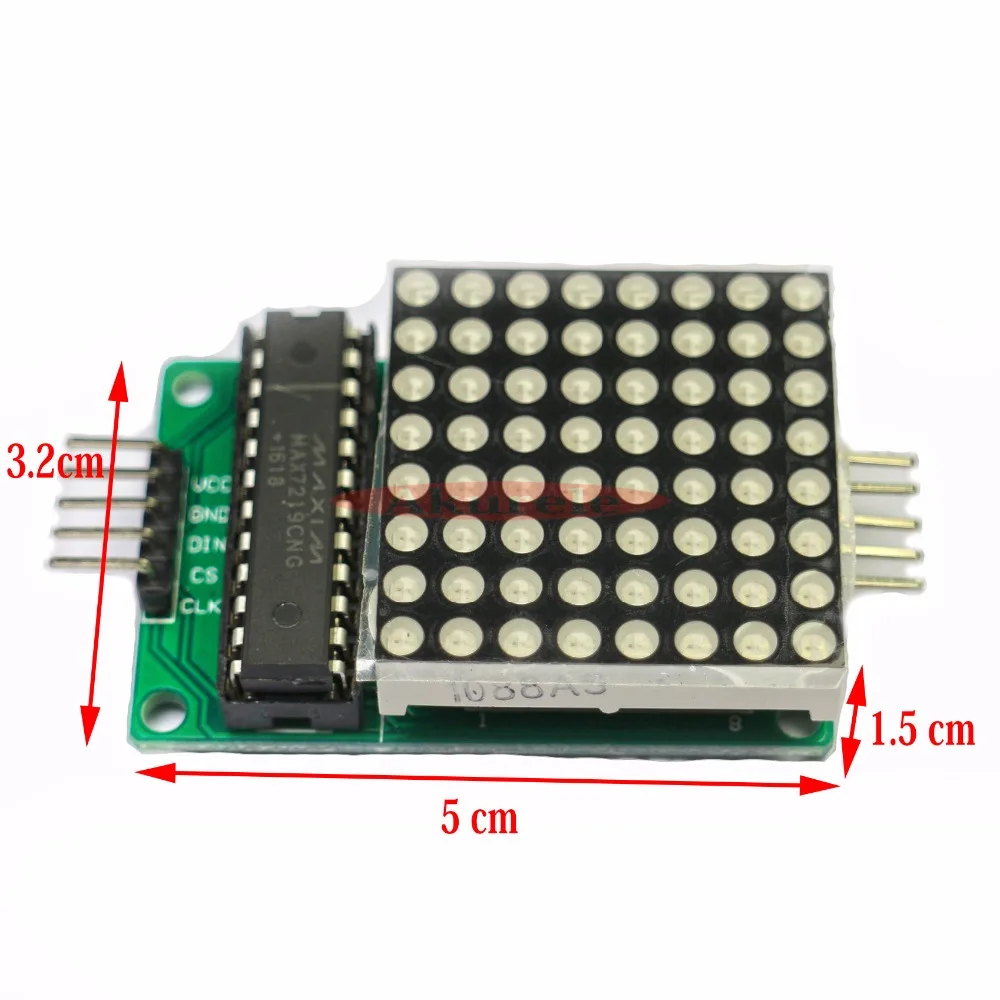 2pcs MAX7219 Dot Led Matrix Module MCU LED Display Control Module Board ...