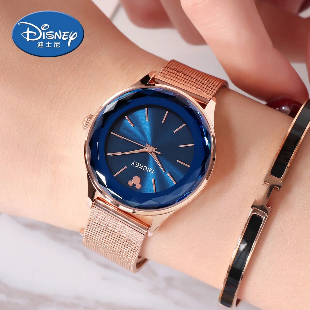 Disney women Dress Watches Luxury Brand Ladies Quartz Watch Stainless ...