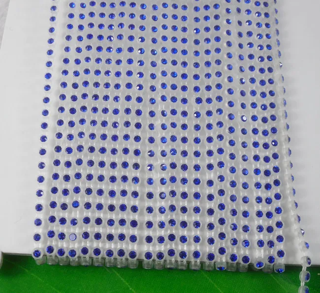 Ss6 A Grade Sapphire Blue Glass Crystal 2mm Rhinestones Clear Plastic Cup Banding Trim Setting