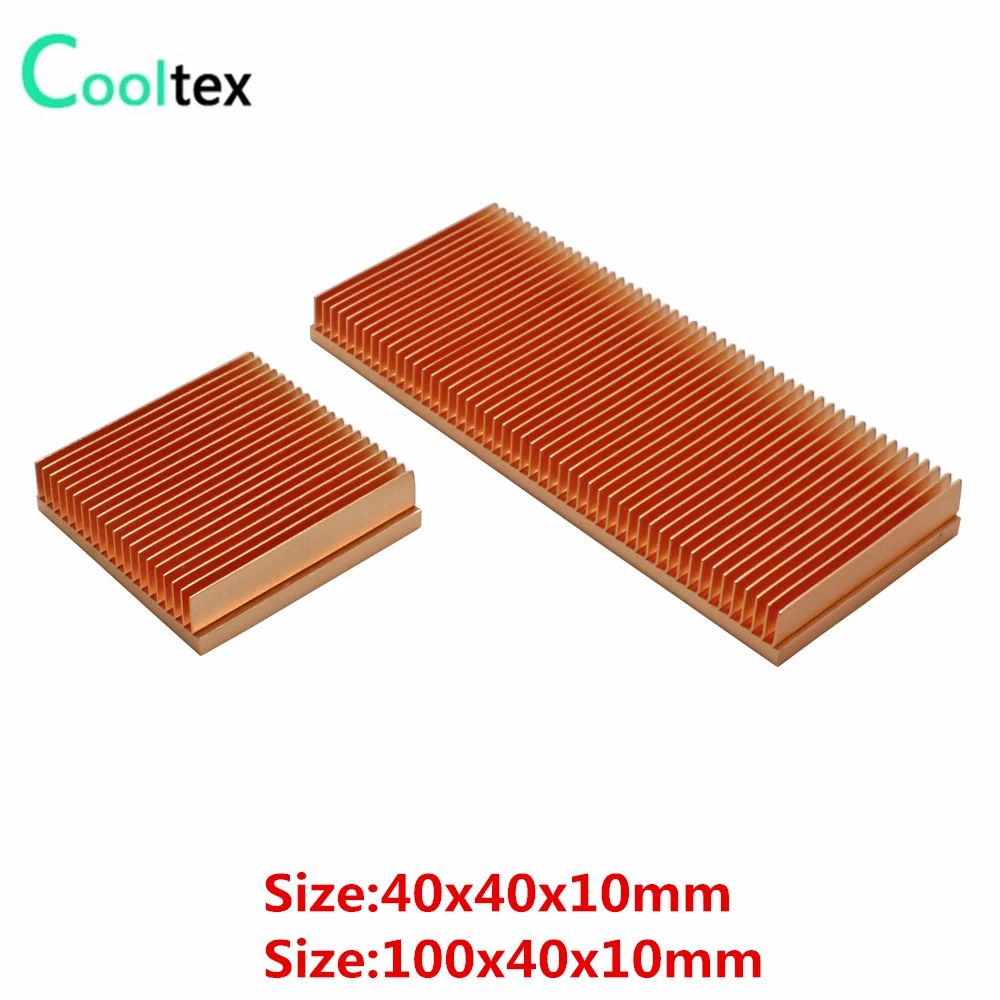 Pure Copper Heatsink Skiving Fin DIY Heat Sink Radiator Cooling Cooler ...