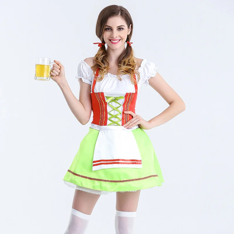 Bavarian Oktoberfest Party Cosplay Adult German Beer Girl Outfit Sexy