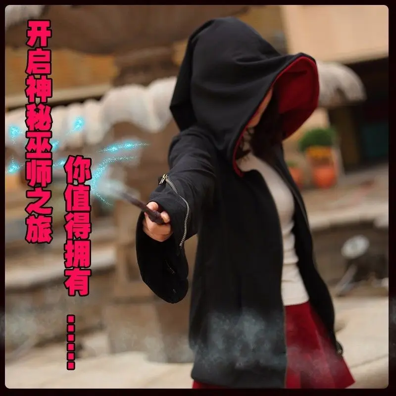 New Punk Witch Wizard Cosplay Costume Casual Black Jacket Hoodie ...