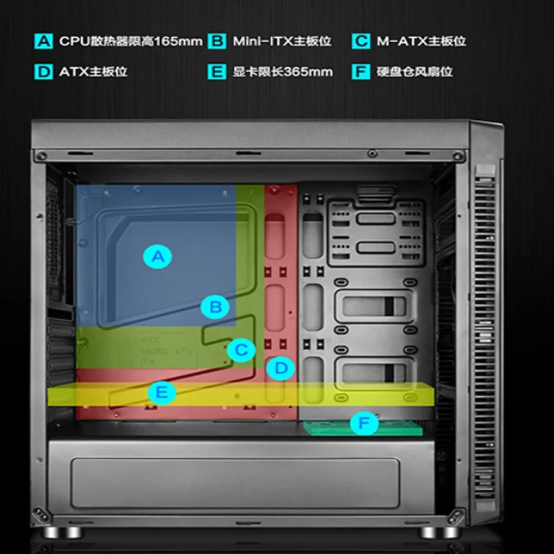 New Gaming Computer ATX PC Case Full Tower USB 3.0 with 4 RGB 120mm ...