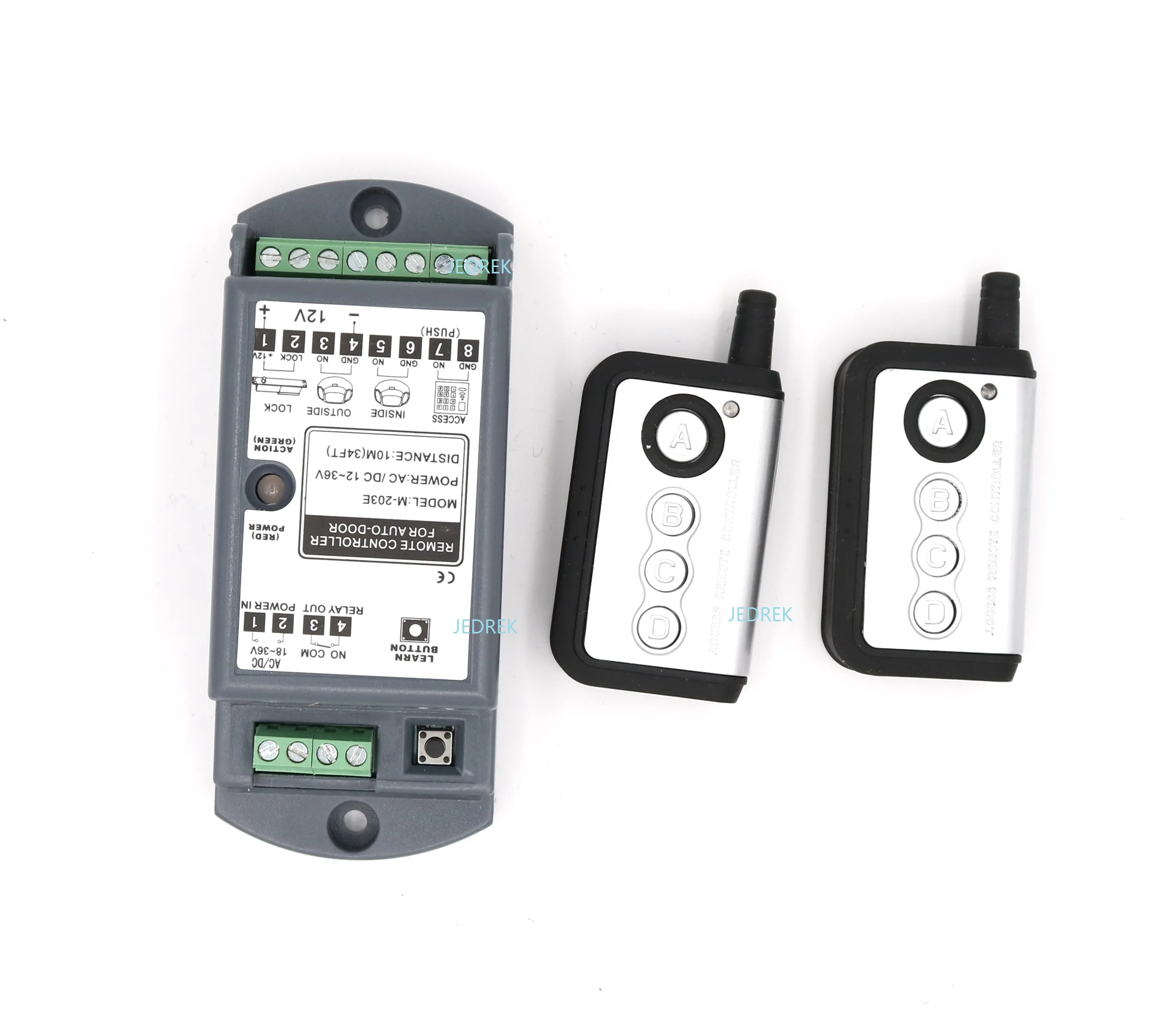 M-203e 10m 34ft Multifunction Wireless Remote Control Switch For Automatic Door Auto-door ...