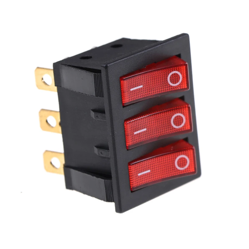 9pin rocker switch KCD3 34*40 Big Rocker Switch On Off With Red Light ...