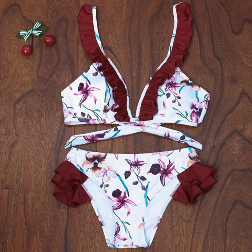 Womail Sexy String Bikini Strips Bra Swimsuit Swimwear Beachwear Women