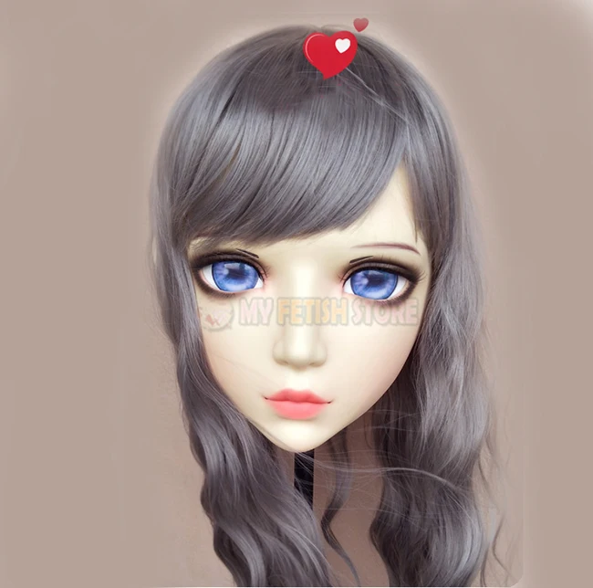 (Yan 01)Gurglelove Female Sweet Girl Resin Half Head Kigurumi BJD Mask ...