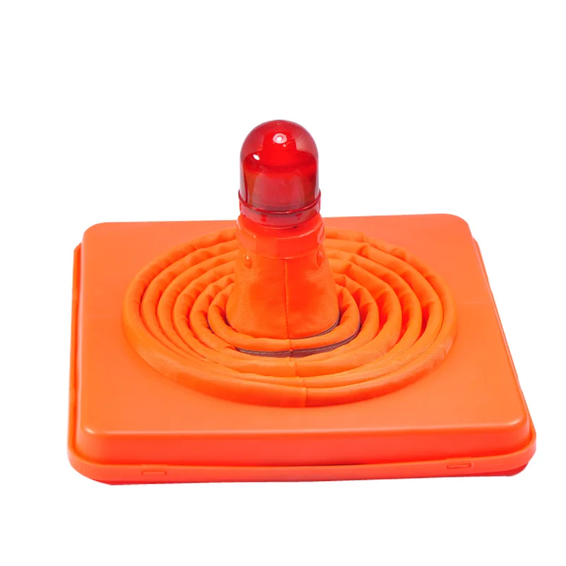 The car with high reflective telescopic cone flash warning emergency ...