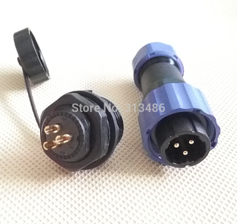 IP68 16mm Cable Connector 3 Pins Waterproof & Dustproof Aviation ...