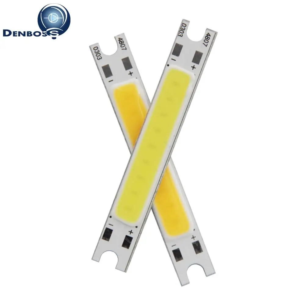 Tira de bombillas LED COB de 48mm, 7mm, 3W, CC 9V, Chip abatible ...