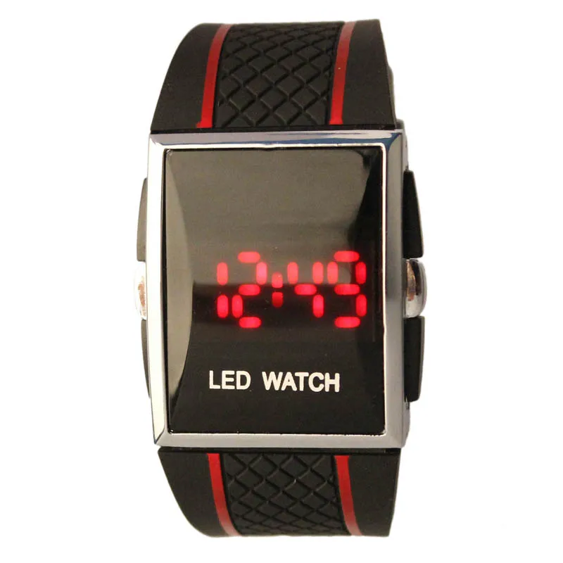 Simple Style Men LED Digital Watch Luxury Brand Silicone Date Sports ...