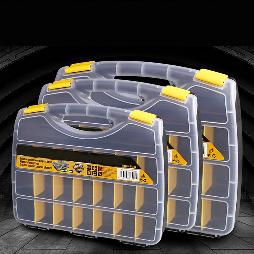 15/21 grids Portable parts box metal screw storage box hardware parts ...