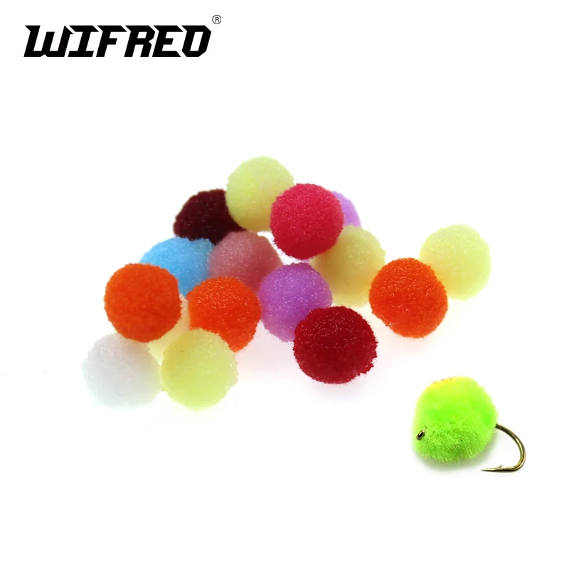 Wifreo 50Pc 8mm 10mm Colorful Synthetic Fishing Fly Tying Material Eggs ...