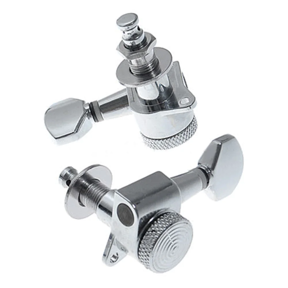 3 Left 3 Right Chrome Inline Locked String Guitar Tuning Pegs Keys Tuners Machine Heads For