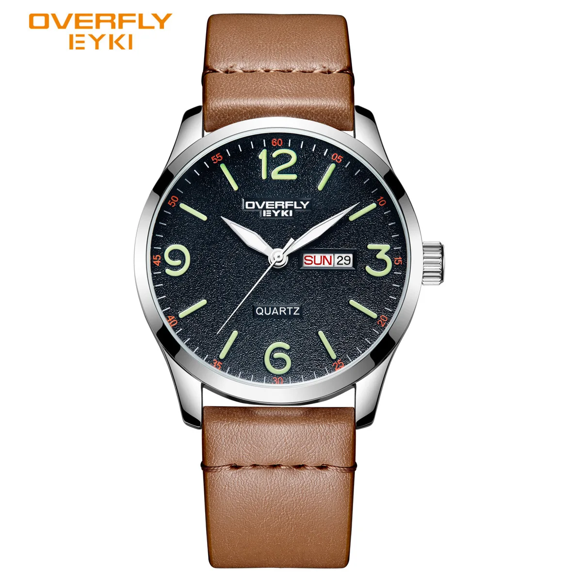 EYKI Brand Men Sport Watches Calendar Week Display Date Clock Leather ... EYKI Brand Men Sport Watches Calendar Week Display Date Clock Leather ...