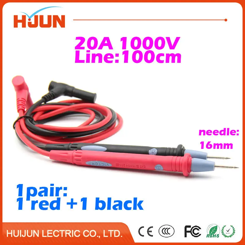 1pair 2pcs 100mm Universal Probe Test Leads Multimeter Test Probe Pin