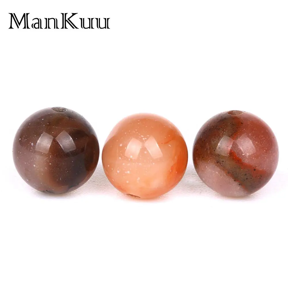 Mankuu 8mm Faceted Round Brown Coffee Agates Loose Beads Sparkling ...