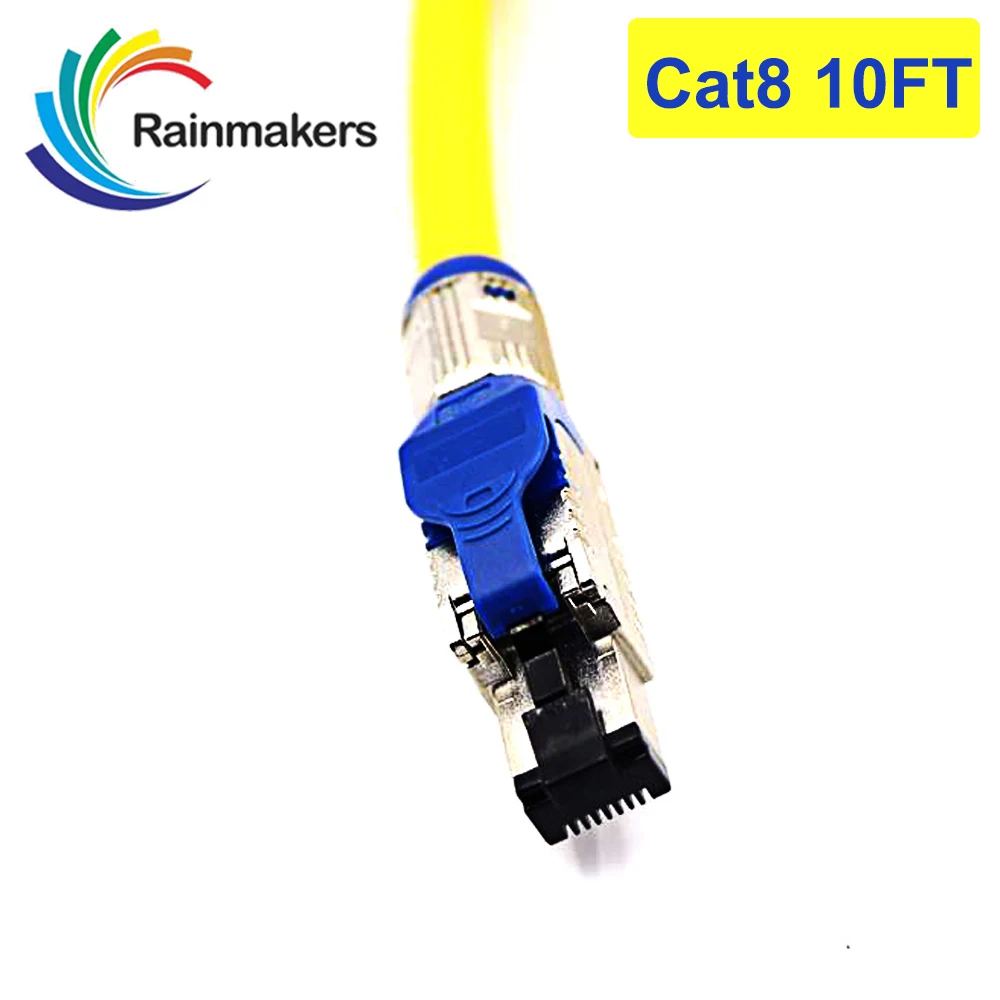 Ethernet Cabo de Rede LAN Cabo Cat8 (10 Ft) Internet 40 5gbps 2000 Mhz ...