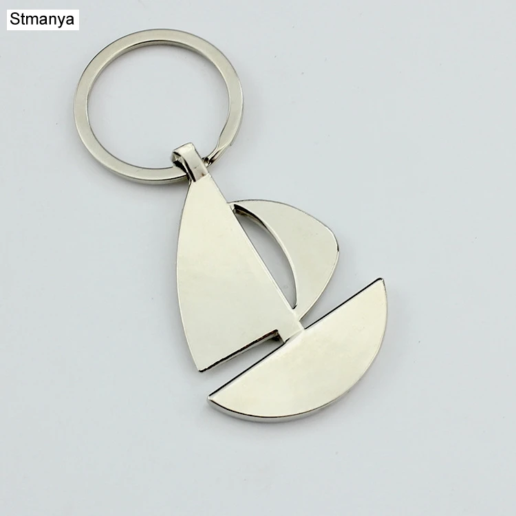 New Double sail boat Metal Keychain Ring Keyring Key Chain Lover ...