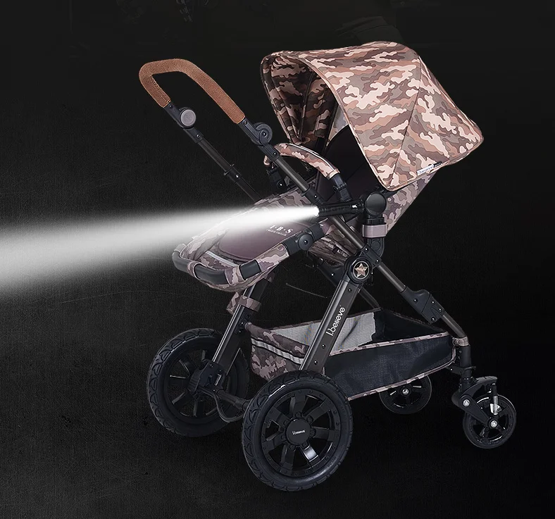 Fashion Camouflage High Quality Baby Stroller Aluminum Alloy Lying Baby ...