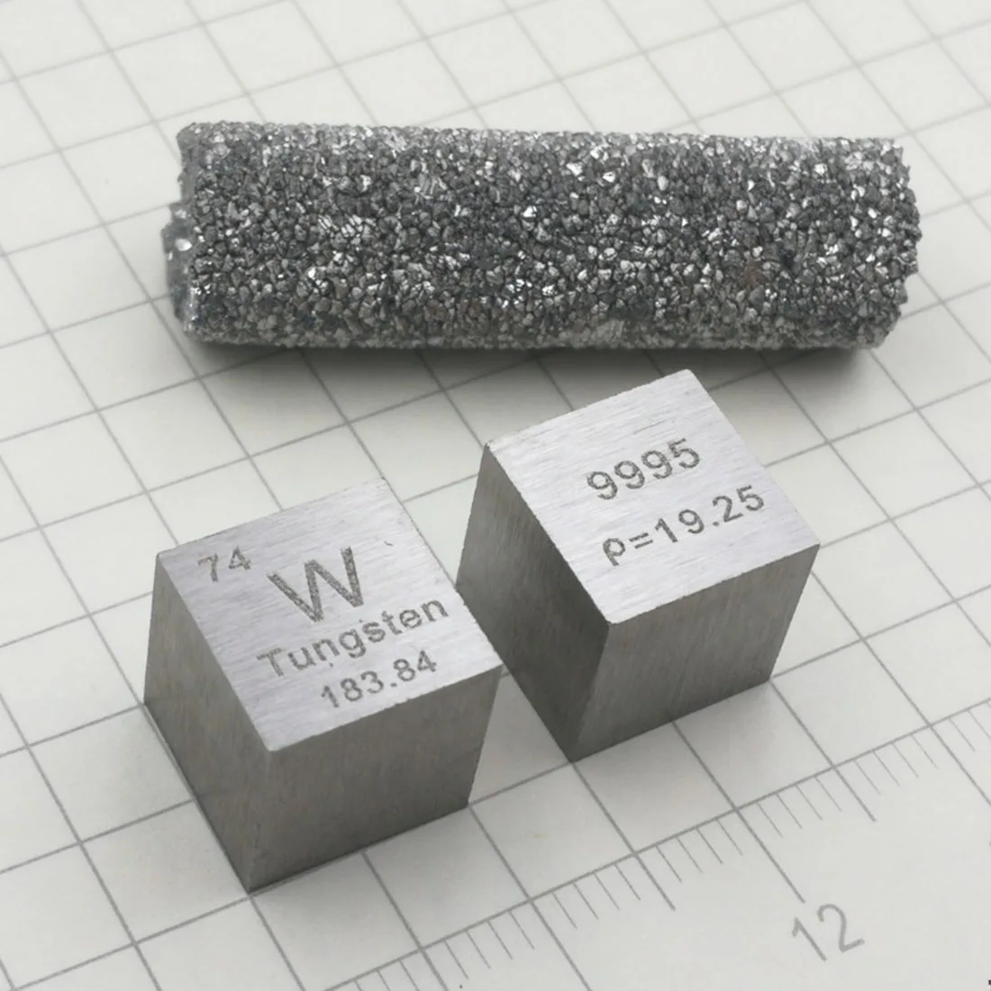 10 X 10 X 10mm (W≥99.9%) Wiredrawing Wolfram Cube Periodic Table Of ...