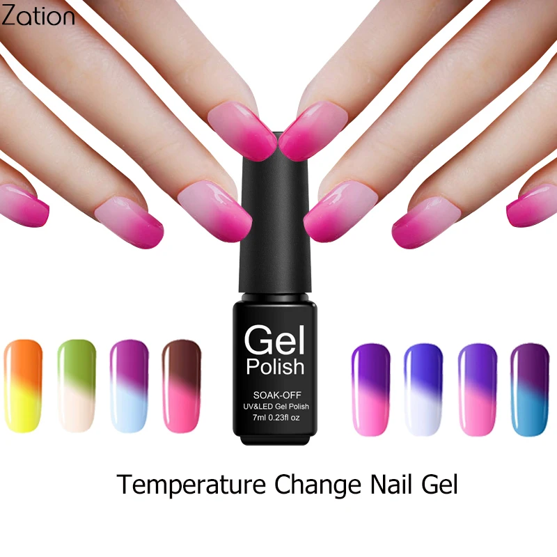 Zation Temperature Change Colors UV Nail Gel Polish Chameleon Colorful ...