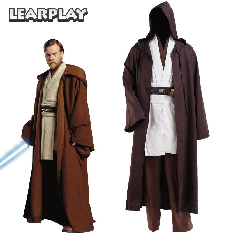 Star Wars Robe Obi Wan Kenobi Jedi Cosplay Costume Original Robes Tunic ...
