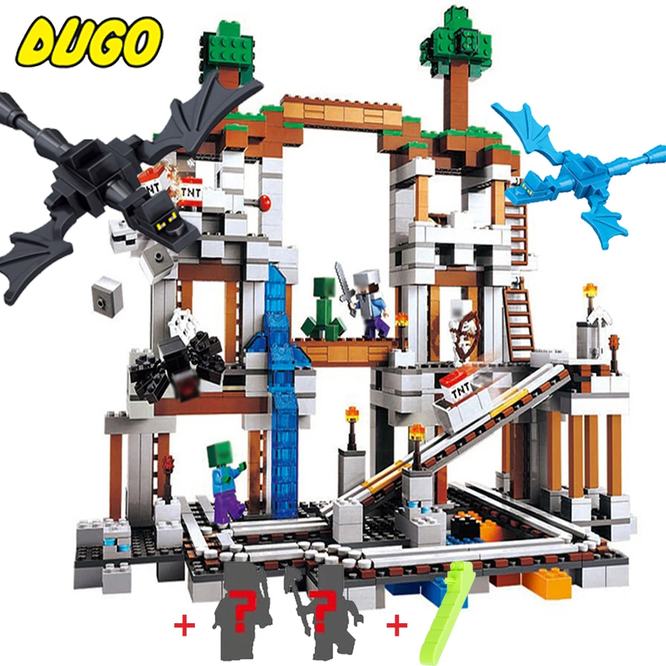 922pcs Minecrafted The Mine Model Building Blocks Bricks Action Figures ...