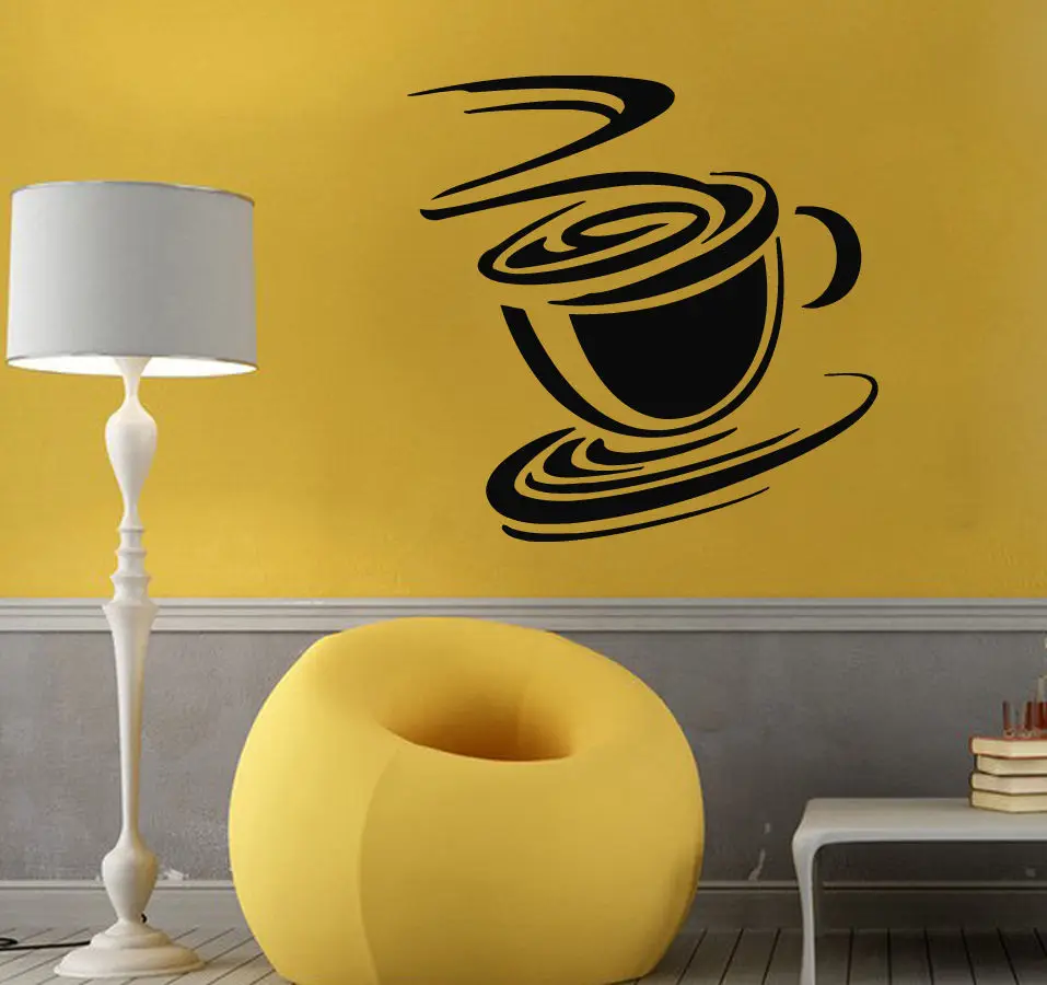 Wall Decals Vinyl Decal Sticker Art Mural Kitchen Decor Tea Mug Coffee ...