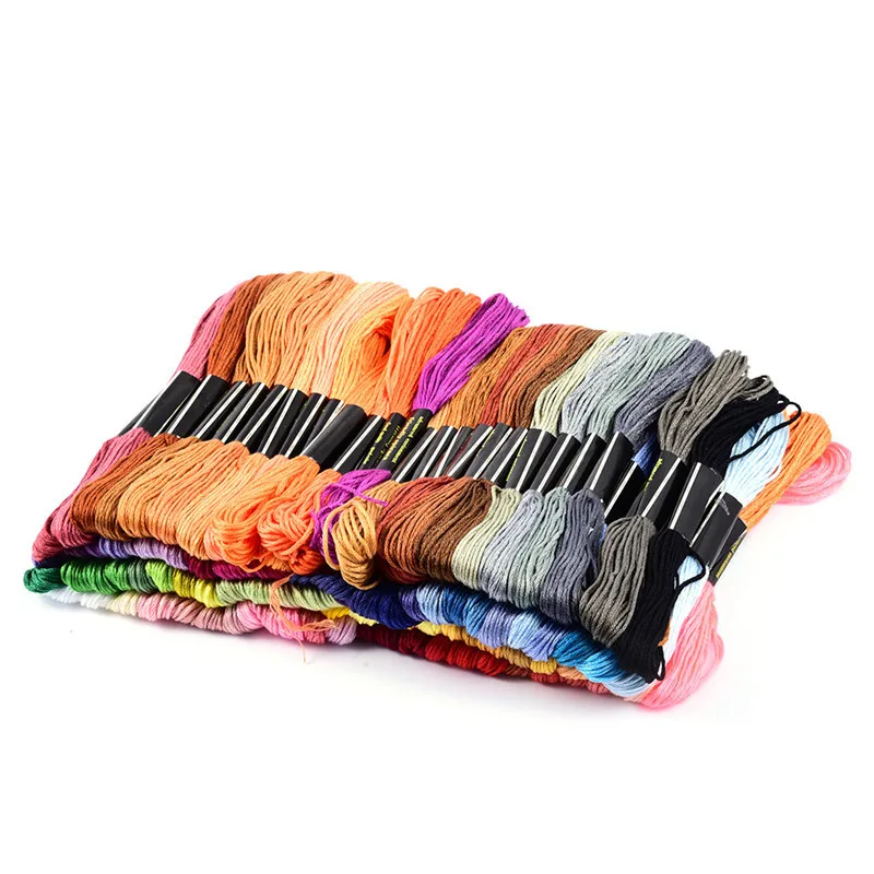 Aliexpress.com : Buy 100pcs Multi Color Embroidery Threads Polyester ...